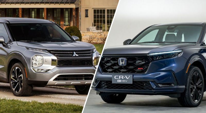 So sánh xe Mitsubishi Outlander và Honda CR-V